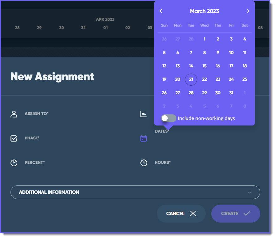 Creating a New Assignment